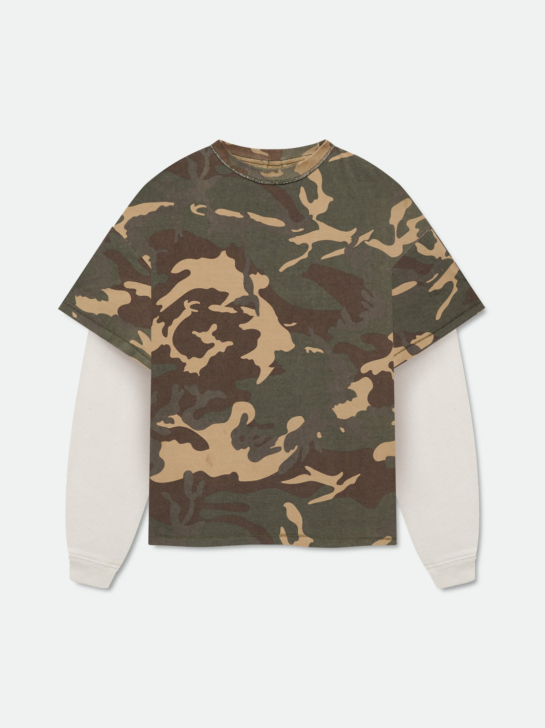 CAMO DOUBLE-LAYERED TEE – R H U D E