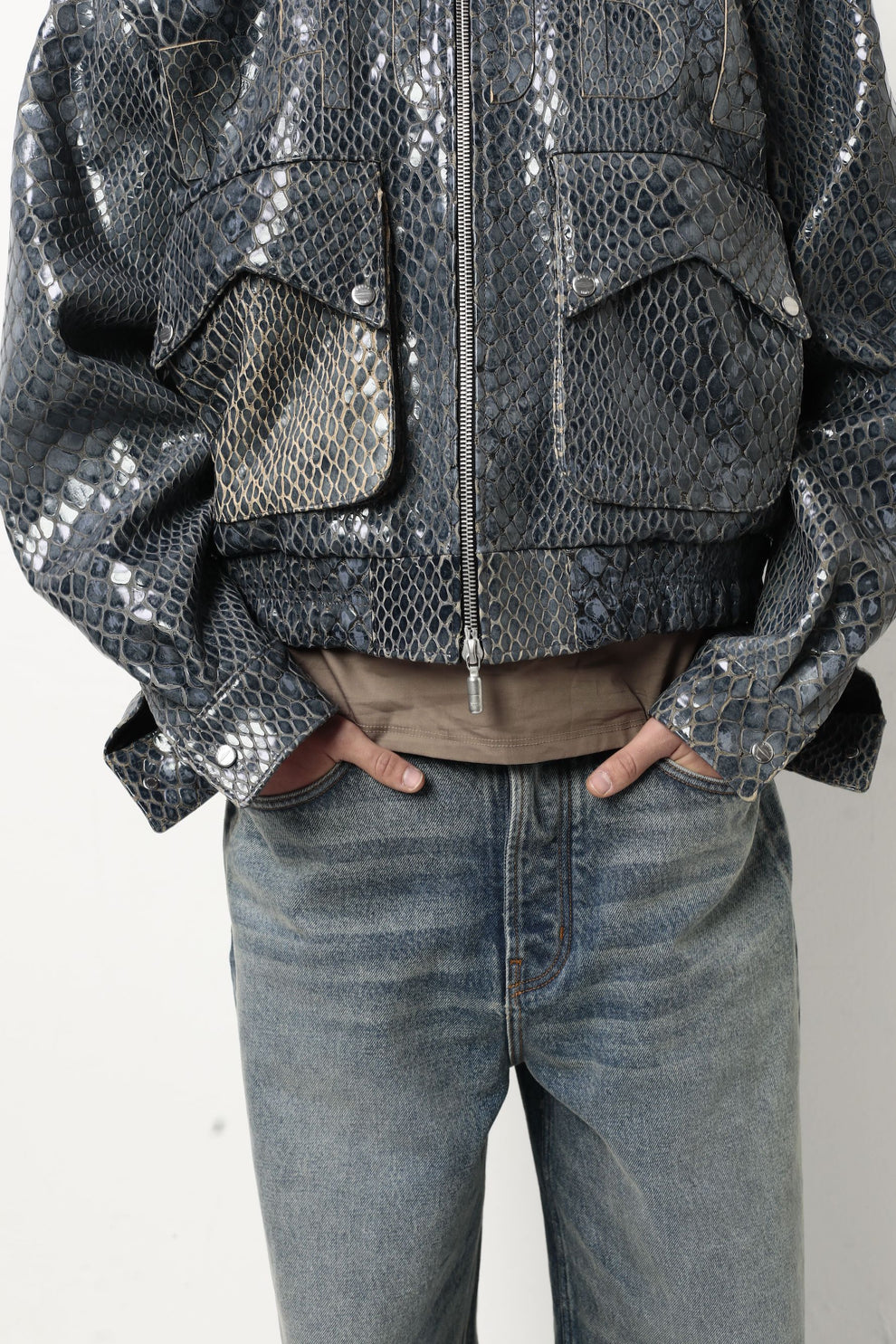 BLUE CROCODILE PILOT JACKET – R H U D E